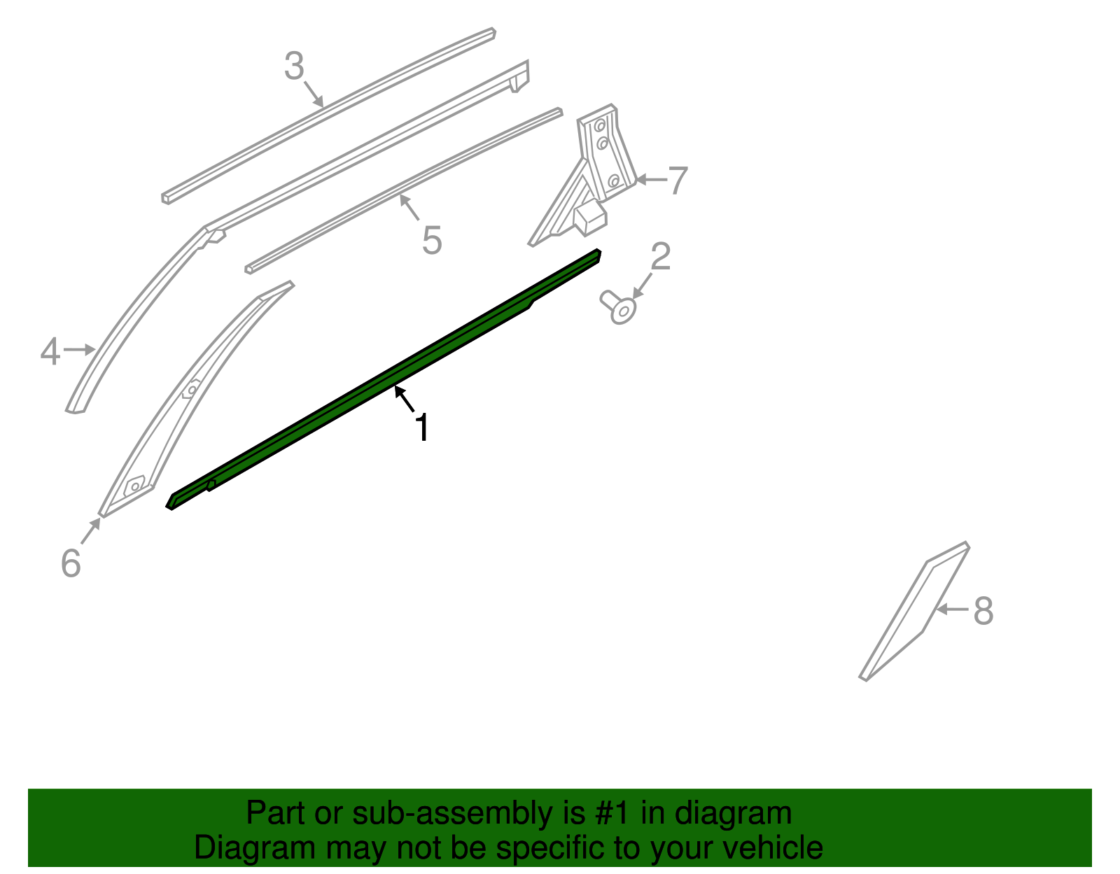 83210-D4000 - Belt Weather-Strip 2016-2020 Kia Optima | Kia.Parts Store