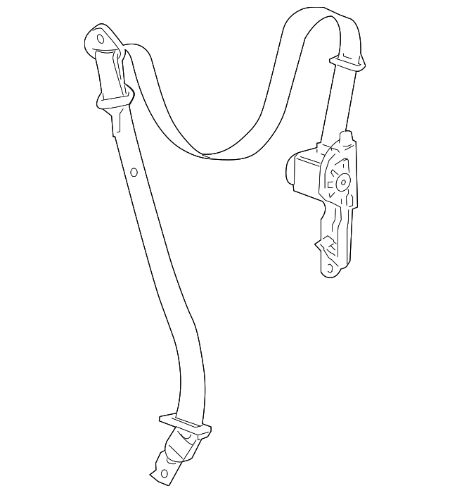 2011-2014 GM Ebony Driver Seat Belt with Retractor and Pre-Tensioner ...