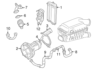 1999-2002 Volkswagen Secondary Air Injection Pump Hose 021-131-149-E ...