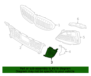 51118075601 - 2019-2022 BMW Outer Grille (51-11-8-075-601) | BMW of ...