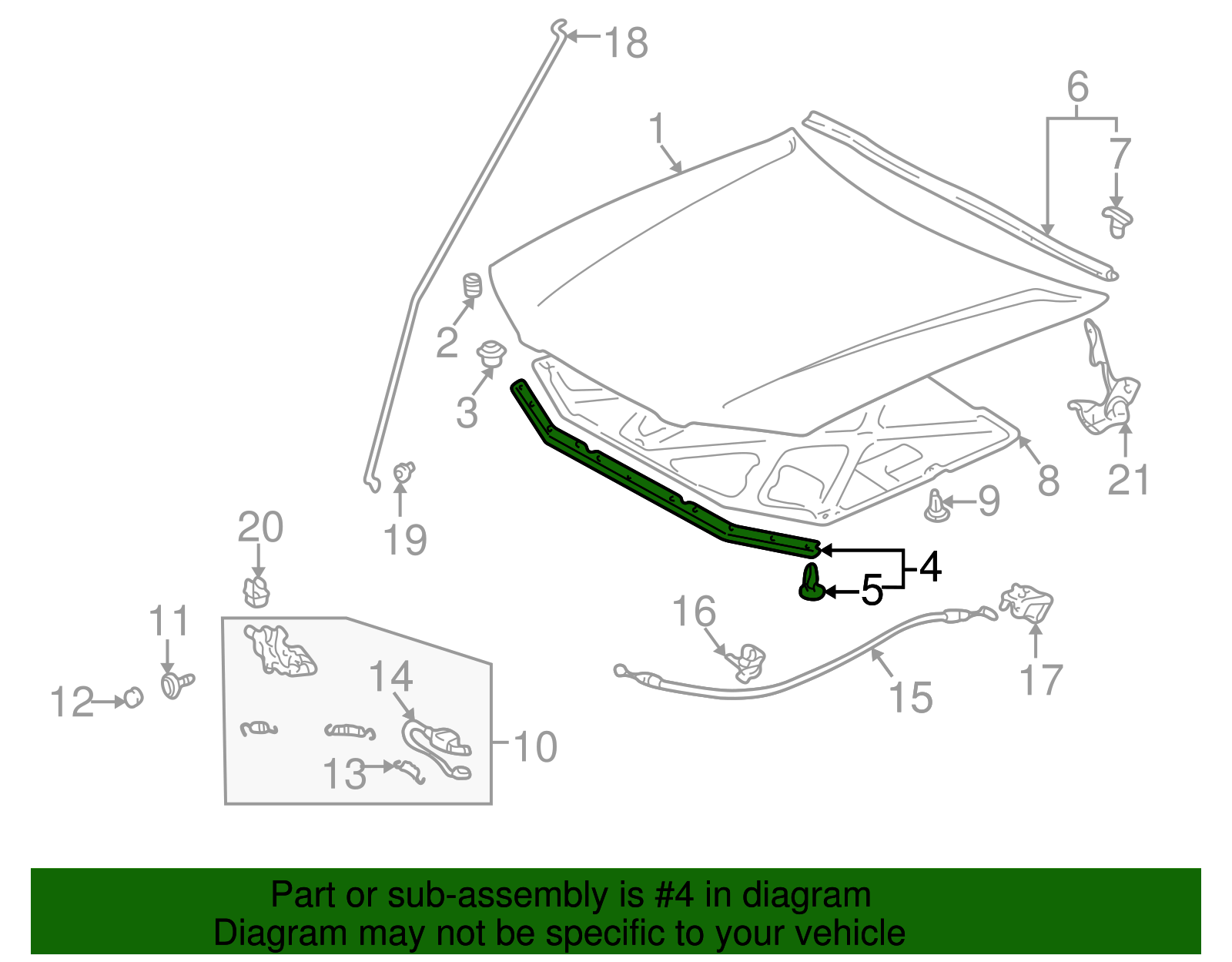 1997-2001 Toyota Camry Front Seal 53381-AA010 | Toyota Parts Center