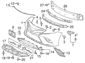 2018-2023 Toyota Camry Side Retainer 52536-06210 | OEM Parts Online
