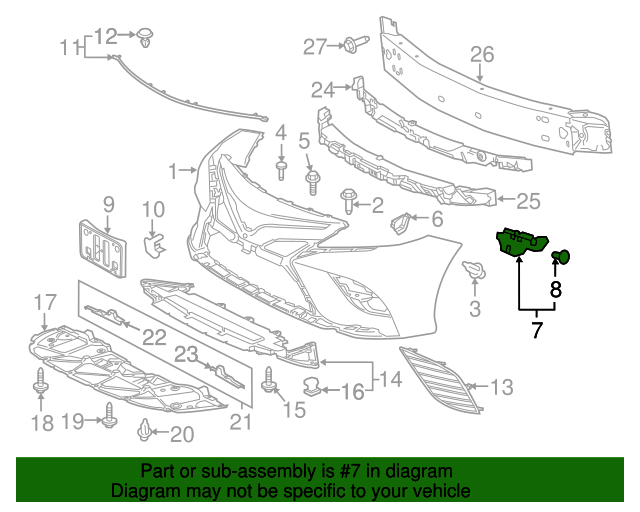 52535-06210 - Retainer Front Bumper - 2018-2021 Toyota Camry | OEM ...