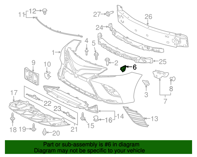52423-06020 - Bumper Cover Pad - 2018-2021 Toyota Camry | OEM Genuine ...