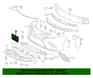 2021-2024 Toyota Camry License Bracket 75101-06110 | Toyota Parts Center