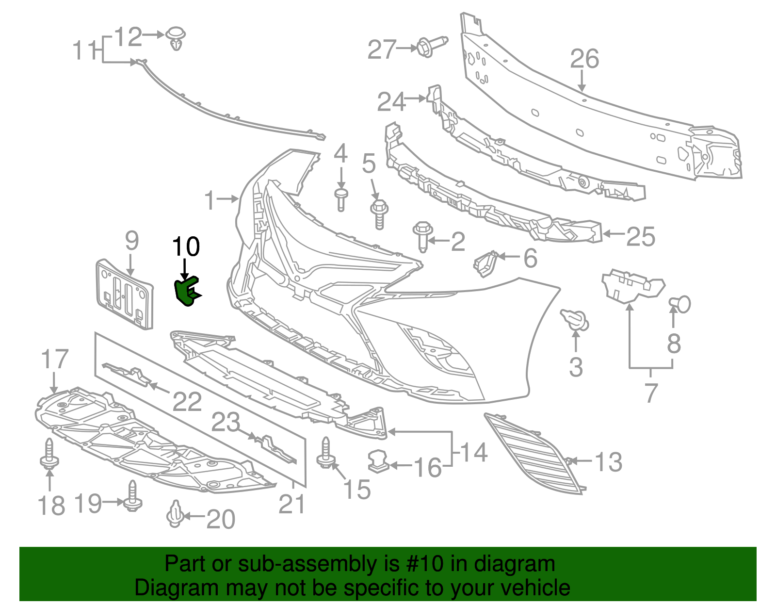 2021-2024 Toyota Camry Front Camera Insert 52115-06060-J1 | Toyota ...