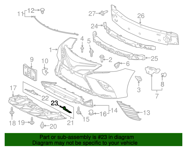 53852-06140 - Bumper Cover Insulator - 2018-2023 Toyota Camry | OEM ...