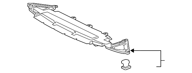 52618-06040 - Absorber, Front Bumper, Lower - 2018-2024 Toyota Camry ...