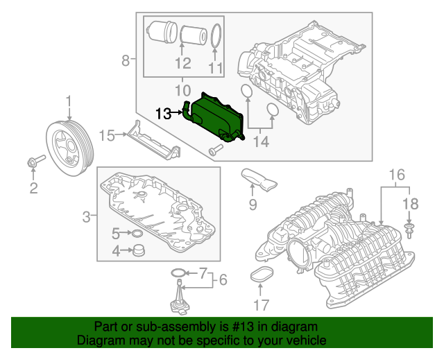 2015-2018 Porsche Macan Oil Cooler 946-107-281-30 | Sunset Porsche Parts