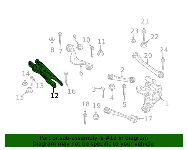 33306878031 - 2019-2024 BMW Lower Control Arm (33-30-6-878-031) | BMW ...