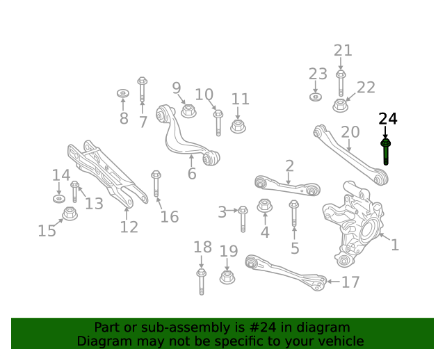 Genuine BMW 33-30-6-861-943 | Rear Lower Control Arm Mount Bolt | FREE ...