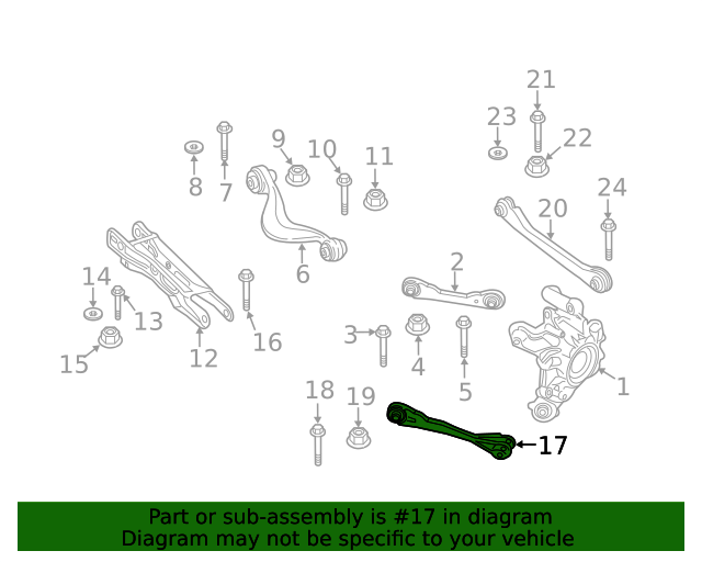 33306878037 - 2019-2024 BMW Trailing Arm (33-30-6-878-037) | BMW of ...