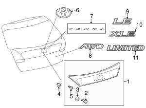 75311-AA040 - Emblem - 2004-2015 Toyota | Toyota Parts Delivered
