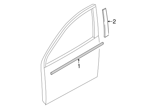 Exterior Trim - Front Door for 2014 Mitsubishi Mirage | Mitsubishi ...