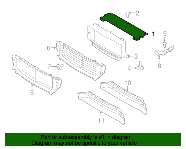 31425025 - Upper Deflector - 2017-2020 Volvo | Volvo OEM Parts Direct