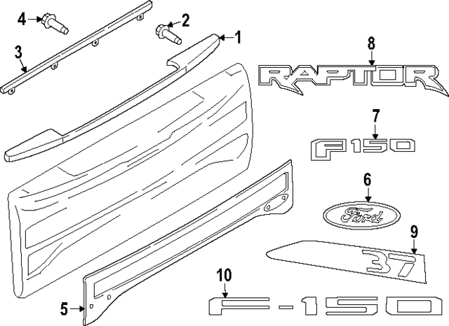 2017-2020 Ford F-150 Nameplate HL3Z-9942528-AB | OEM Parts Online