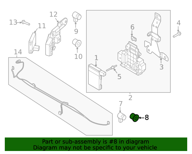 2021 Ford F-150 Park Sensor Retainer ML3Z-15A862-ABPTM | OEM Parts Online