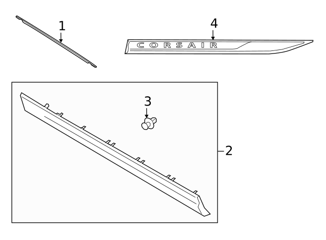 W719971-S300 - Side Molding Retainer 2020-2024 Ford | Ford Parts Direct