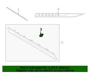 2020-2024 Ford Side Molding Retainer W719971-S300 | OEM Parts Online