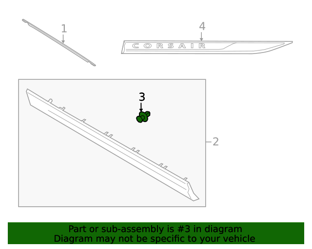 2020-2024 Ford Side Molding Retainer W719971-S300 | OEM Parts Online