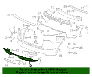 2013-2017 Buick Enclave Rear Lower Bumper Cover 20983442 GM ...