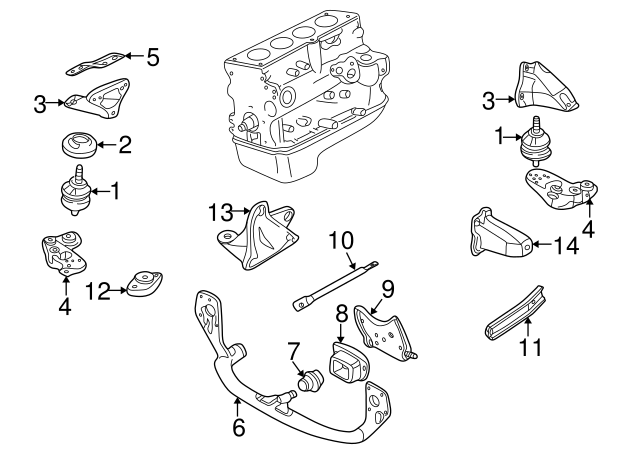 1997-2001 Audi Side Mount 8D0-199-379-AQ | OEM Parts Online