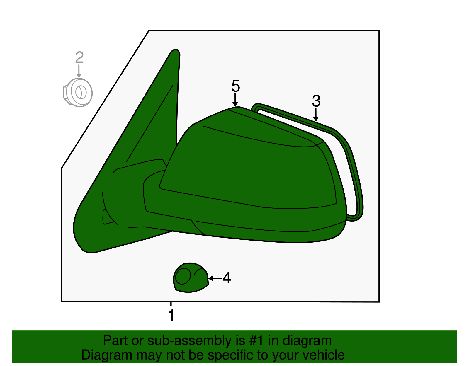 Genuine Toyota Mirror Right part# 87910-0C231 for 2007-2013 Toyota ...