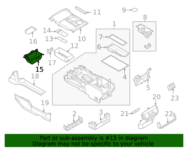 2021-2023 Ford Storage Box ml3z1513594ca | TascaParts.com