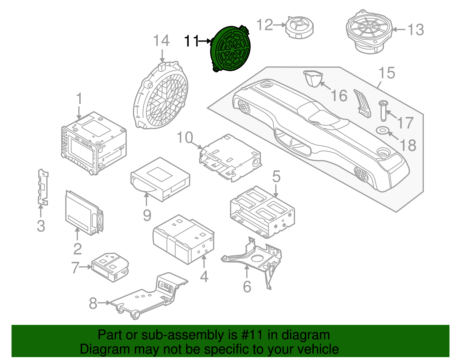 997-645-545-00 - Speaker 2005-2013 Porsche | AutoNation Parts