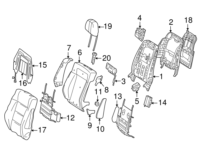 2012-2018 Mercedes-Benz Lumbar Support 000-910-80-00 | MB OEM Parts