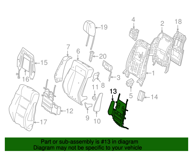 2012-2018 Mercedes-Benz Lumbar Support 000-910-80-00 | MB OEM Parts