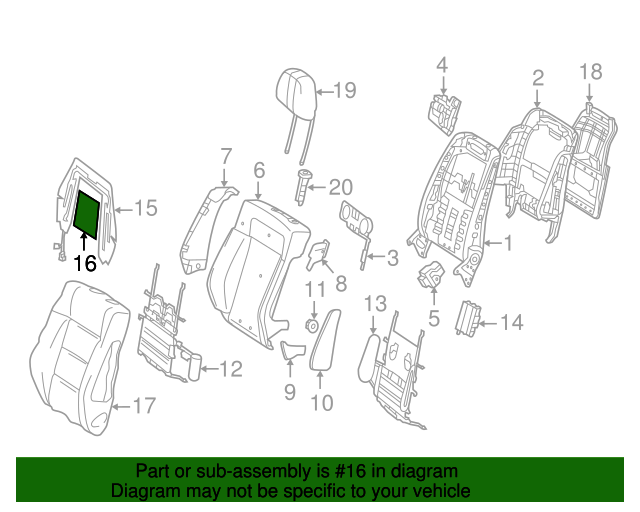 2012-2018 Mercedes-Benz Seat Heater 218-820-00-98 | Mercedes-Benz Parts