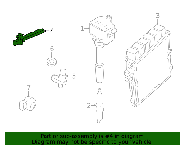 2019-2023 BMW Engine Crankshaft Position Sensor 13-62-8-644-376 ...