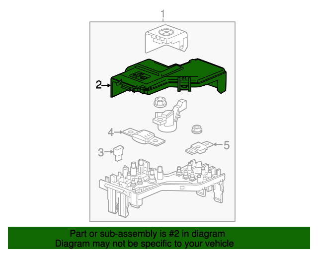 84922664 - Power Distributor Fuse Block Cover 2017-2023 GM ...