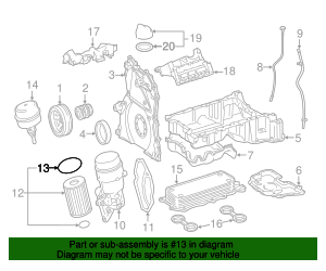 029-997-54-48 - Engine Oil Filter Gasket 2007-2022 Mercedes-Benz ...