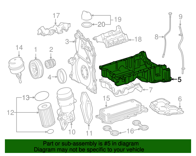 642-014-21-00 - Oil Pan 2011-2013 Mercedes-Benz E 350 | Mercedes-Benz ...