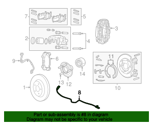 2011-2020 Mopar ABS Sensor 5154230AF | TascaParts.com