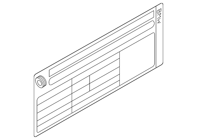 71246798132 - 2012-2013 BMW Info Label (71-24-6-798-132) | BMW of South ...