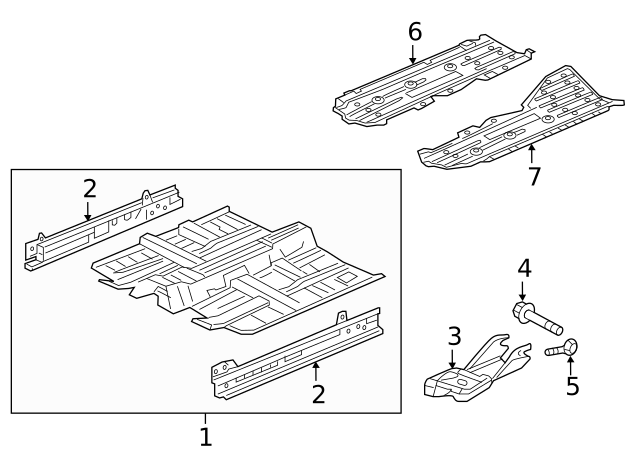 74606-TEG-A00 - Cover, R Front Floor (Lower) - 2018-2020 Honda Civic ...