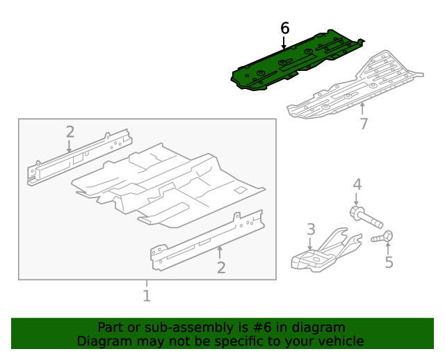 74606-TEG-A00 - Cover, R Front Floor (Lower) - 2018-2020 Honda Civic ...