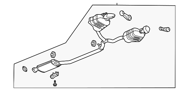 2020-2023 GMC Acadia F Muffler 84997140 GM | GMPartsDirect.com