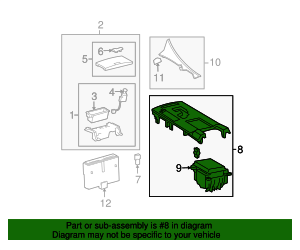2014-2015 Lexus Console Panel 58804-53400-C0 | OEM Parts Online
