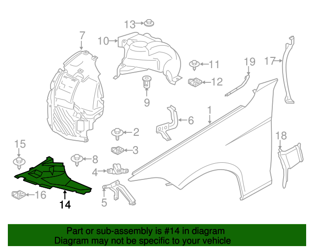 51717260741 - 2014-2020 BMW Lower Deflector (51-71-7-260-741) | BMW of ...