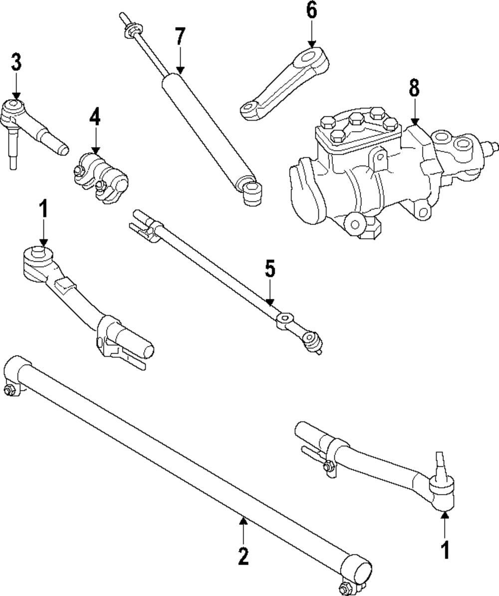 2011-2016 Ford Motorcraft™ Steering Drag Link mef655 | TascaParts.com