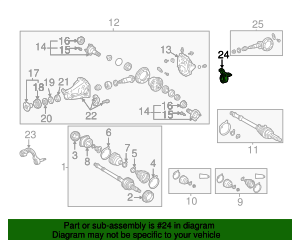 52380-42050 - Differential Housing Support - 2001-2005 Toyota RAV4 ...