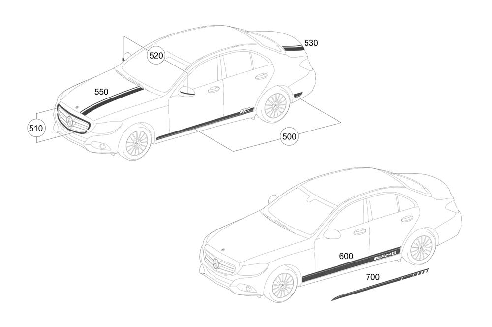 205-690-01-82 - Water Deflector 2008-2018 Mercedes-Benz | Mercedes-Benz ...