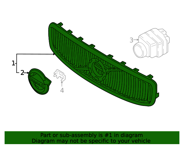 31425405 - Grille - 2018 2019 Volvo V90 | Volvo OEM Parts Direct