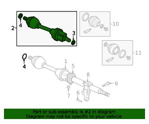 2020-2022 Volvo Axle Assembly 36010573 | OEM Euro Parts