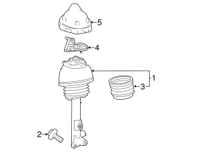 212-323-05-92 - Suspension Strut Bellows 2010-2018 Mercedes-Benz ...