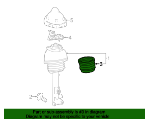 212-323-05-92 - Suspension Strut Bellows 2010-2018 Mercedes-Benz ...